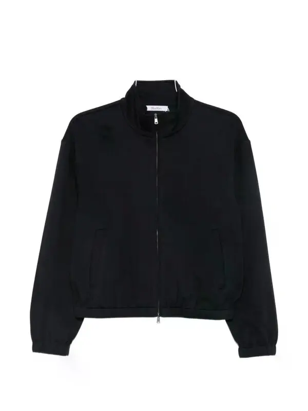 Max Mara Zip-up Jersey Jacket - Blue
