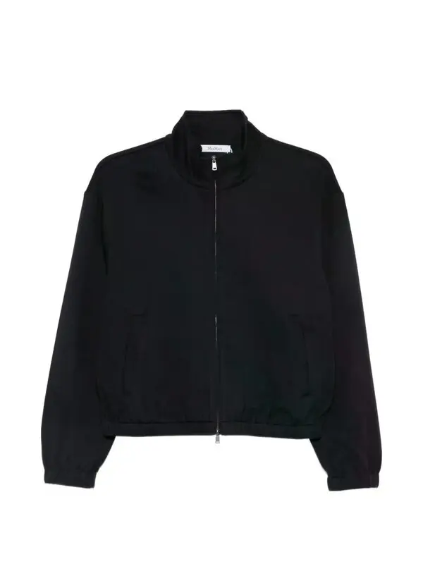 Max Mara Zip-up Jersey Jacket - Blue