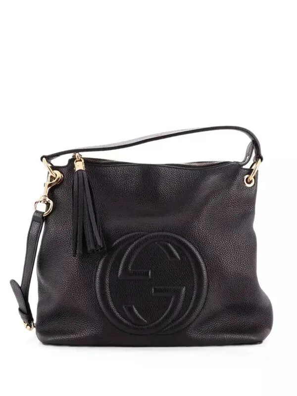 Gucci Soho Convertible Leather Large Hobo Bag - Black