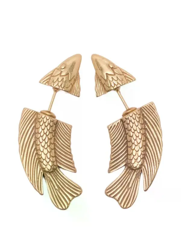 Cult Gaia Neemo -tone Fish Motif Earrings - Gold