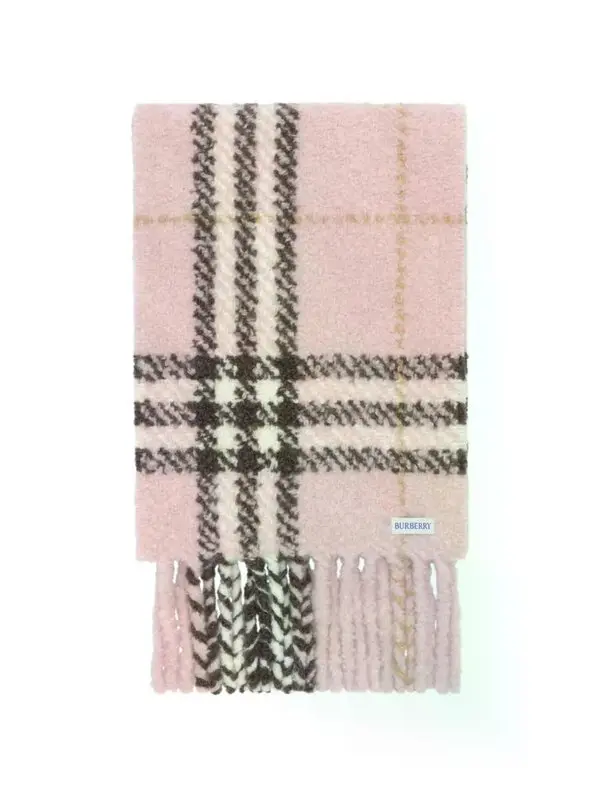 Burberry Patterned Alpaca Wool Scarf