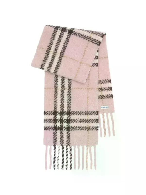 Burberry Patterned Alpaca Wool Scarf