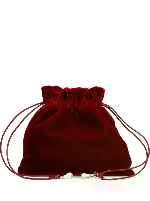 ALEVI MILANO Velvet Drawstring Pouch - Red