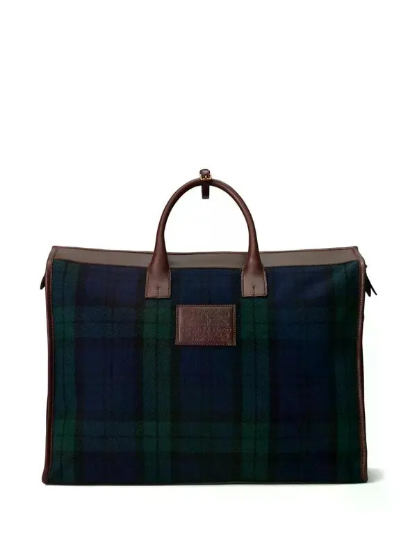Polo Ralph Lauren Weekender Plaid Leather Holdall