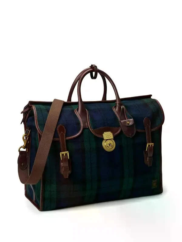 Polo Ralph Lauren Weekender Plaid Leather Holdall