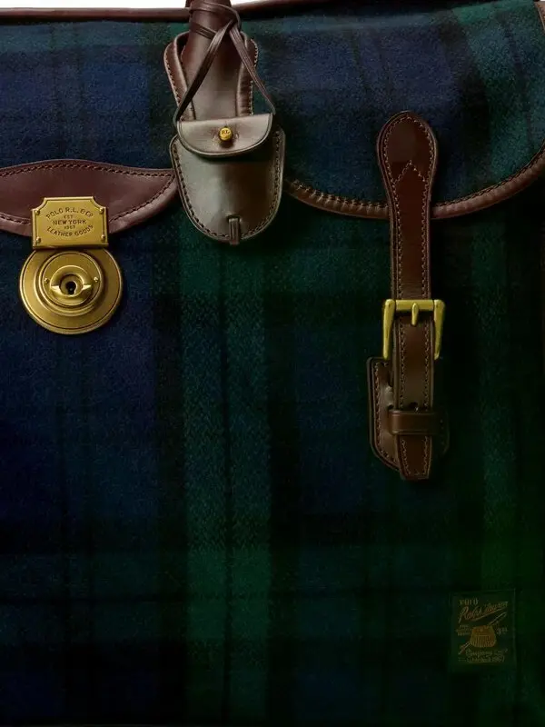 Polo Ralph Lauren Weekender Plaid Leather Holdall