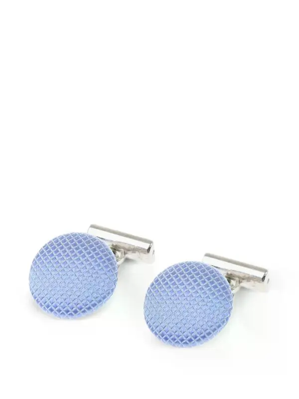 Corneliani Silk-lined Metal Cufflinks - Blue