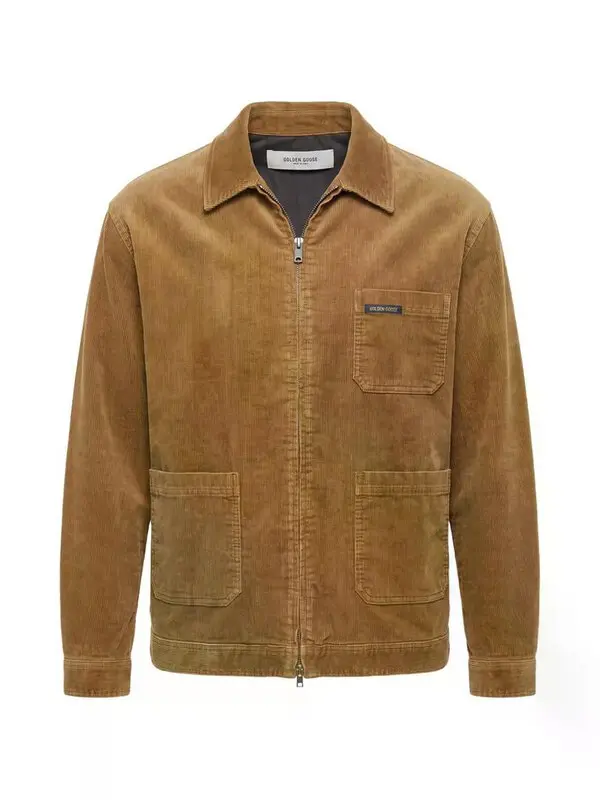GOLDEN GOOSE Corduroy Zip-up Jacket - Brown
