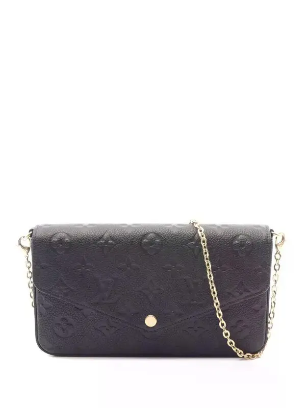 LOUIS VUITTON Monogram Empreinte Pochette Felicie Crossbody Bag - Black