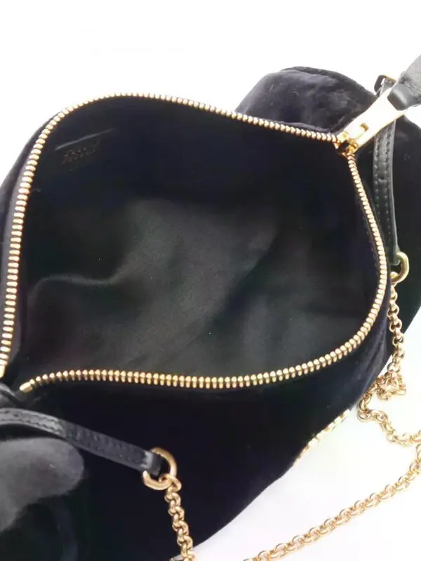 Miu Miu 2010-2026 Velvet Chain Crossbody Bag