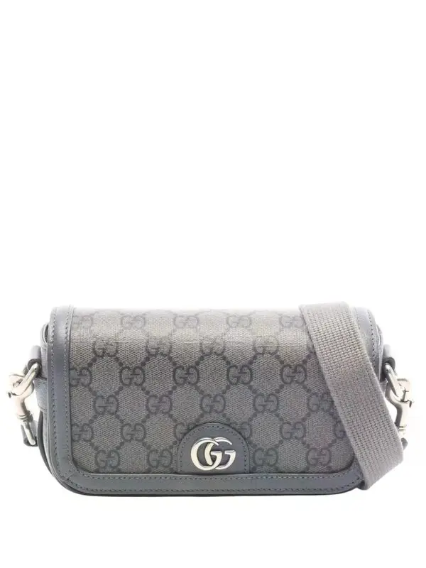 Gucci 2000-2015 Super Mini Gg Supreme Ophidia Crossbody Bag - Grey