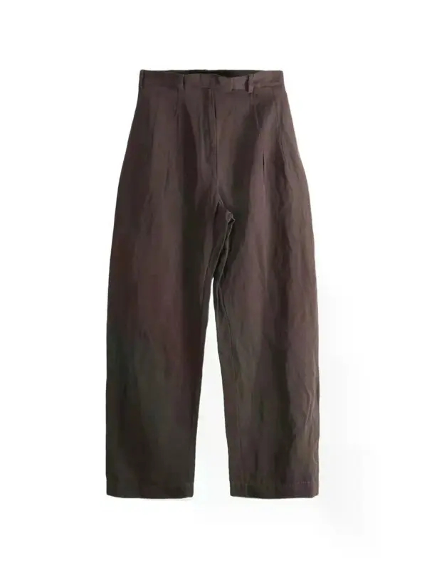 CASEY CASEY Coco Pleated Wide-leg Trousers - Brown