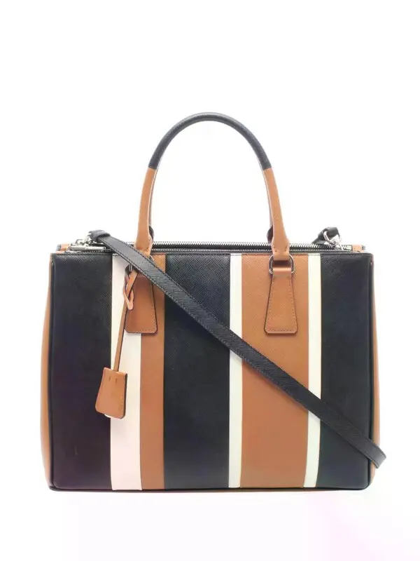Prada 2013-2026 Saffiano Galleria Double Zip Satchel - Black