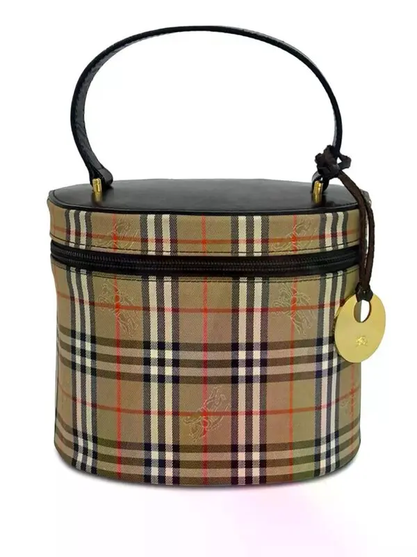 Burberry 1980-1990 Haymarket Check Canvas Vanity Bag - Neutrals