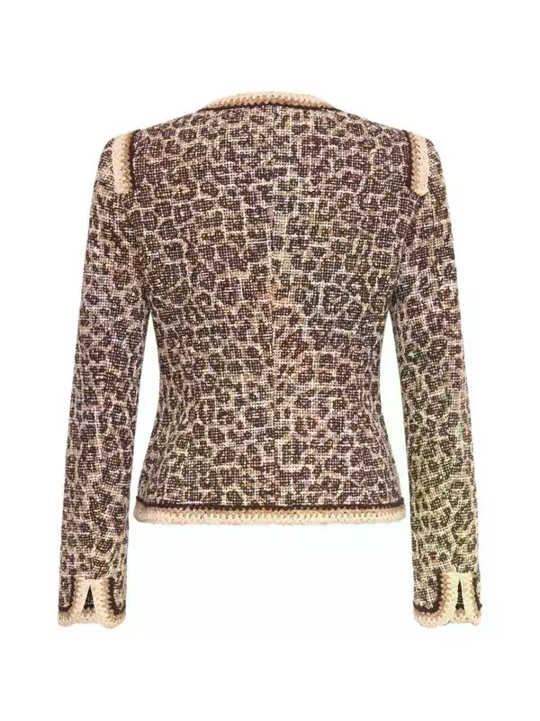MAISON COMMON Leo Animal-print Tweed Jacket