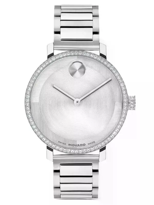 Movado Evolution 2.0 Crystal-embellished 34mm Watch - Silver