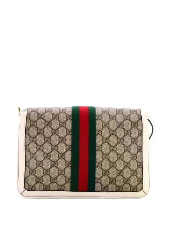 Gucci Queen Margaret Shoulder Bag Gg Coated Canvas Medium Crossbody Bag - Neutrals