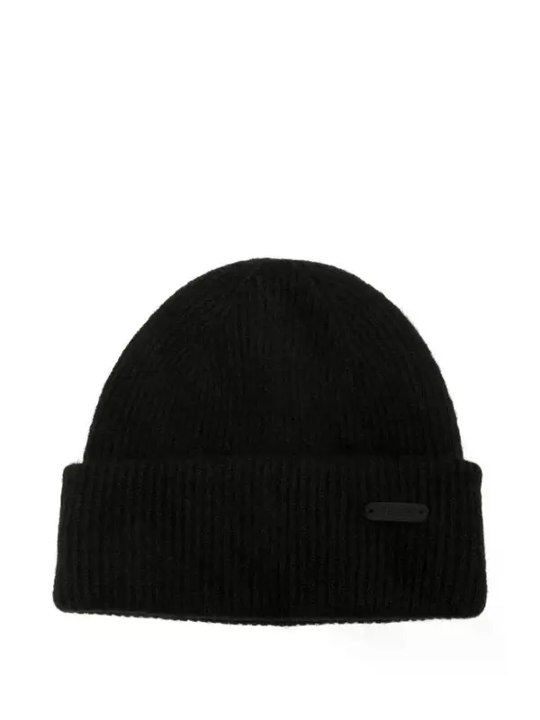 YERSE Ribbed Knit Beanie Hat - Black