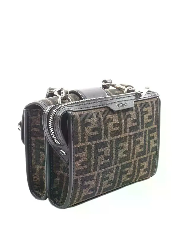 Fendi 2010-2026 Zucca Canvas Double Baguette Crossbody Bag