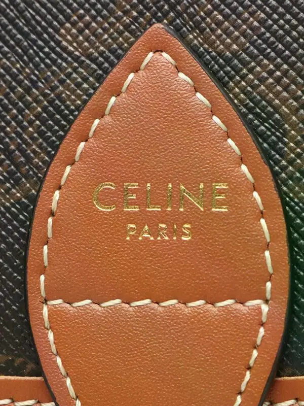 Celine 2019-2026 Medium Triomphe Coated Canvas Folco Crossbody Bag