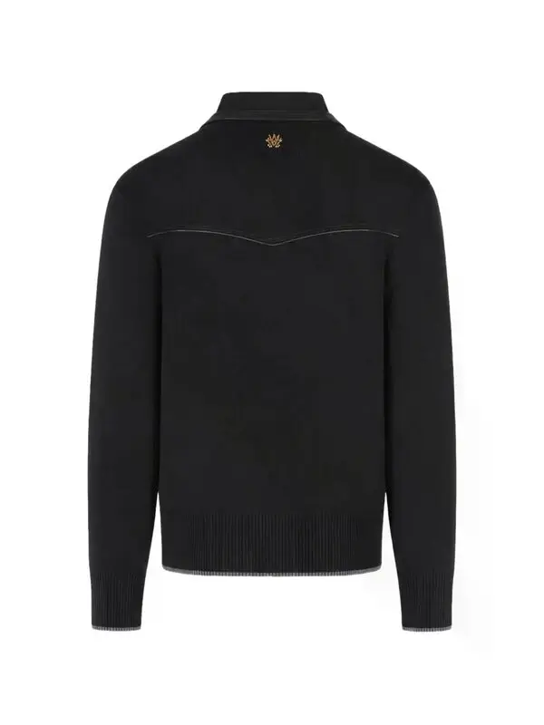 Amiri Leather Trim Zipped Blouson