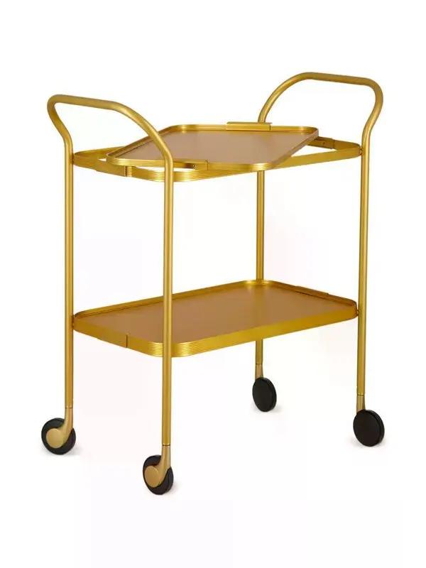 KAYMET Ribbed Tray Trolley - Gold