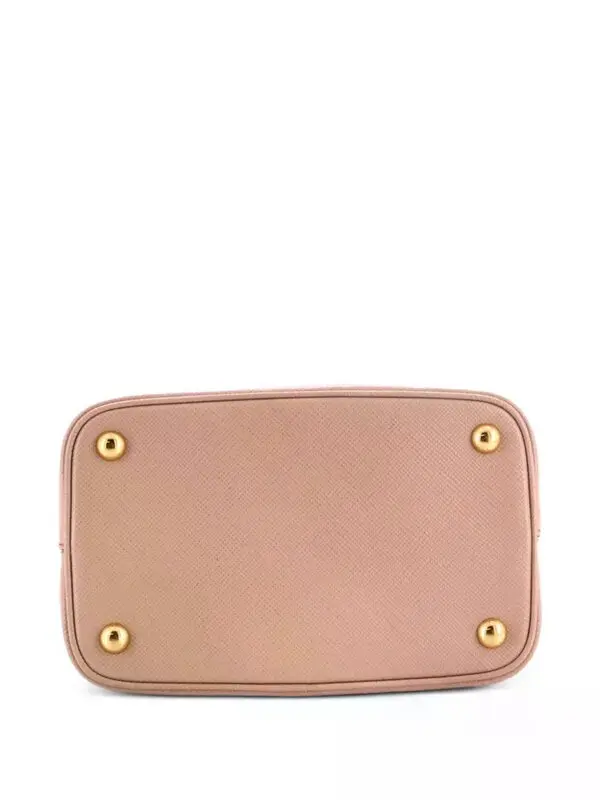 Prada Saffiano Leather Medium Bucket Bag - Neutrals