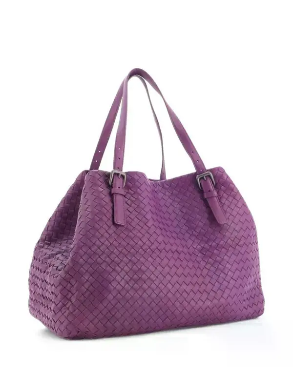 Bottega Veneta A-shape Intrecciato Nappa Large Tote Bag - Purple
