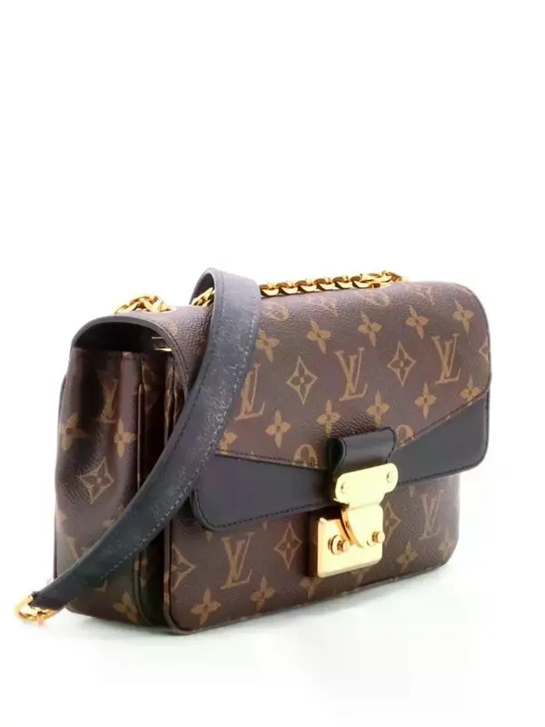 LOUIS VUITTON Marceau Handbag Monogram Canvas With Leather Shoulder Bag - Black
