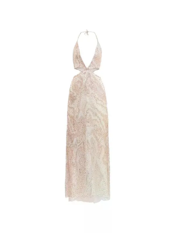 SAIID KOBEISY Embroidered Cut-out Maxi Dress