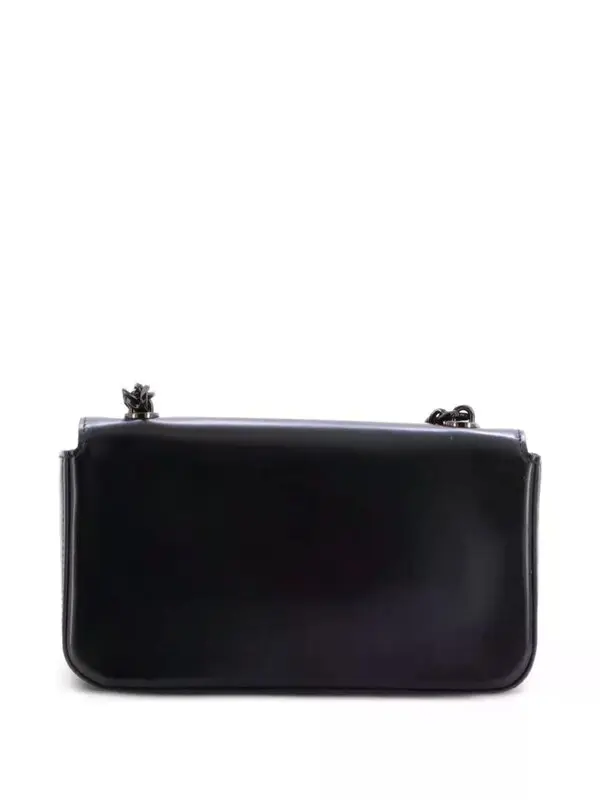Celine Triomphe Chain Leather Small Shoulder Bag - Black