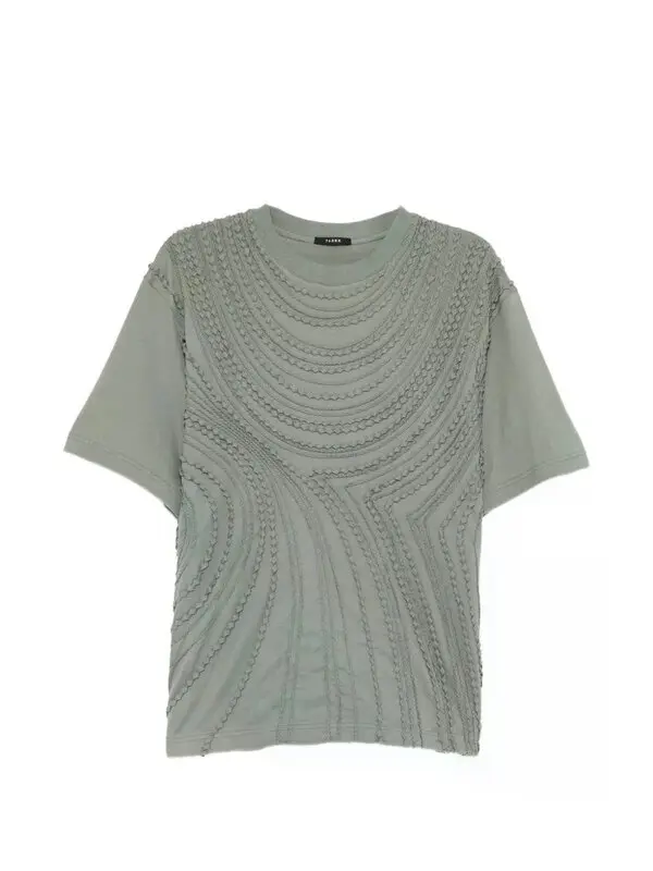 TAAKK Embroidered Crew-neck T-shirt - Green