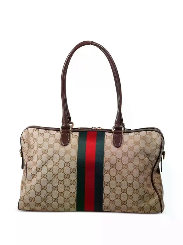 Gucci Large Borsetto Gg Canvas Tote Bag - Neutrals
