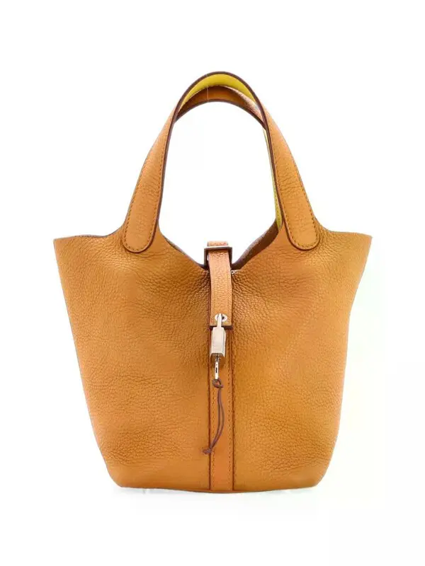 Hermès Eclat Picotin Lock Bag Clemence Pm Tote Bag - Brown