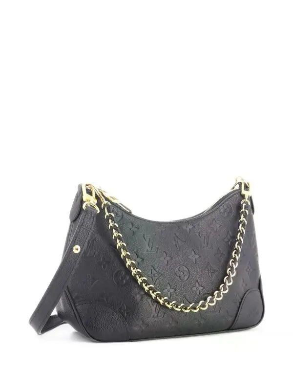 LOUIS VUITTON Boulogne Nm Handbag Monogram Empreinte Leather Pm Shoulder Bag - Black
