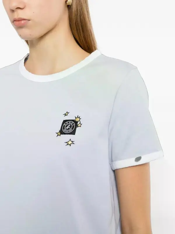 AGNES B. Embroidered Logo T-shirt Dress