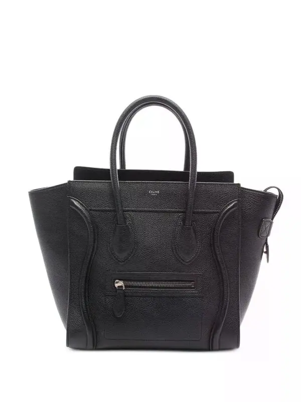 Celine 2010s Micro Luggage Tote Bag - Black