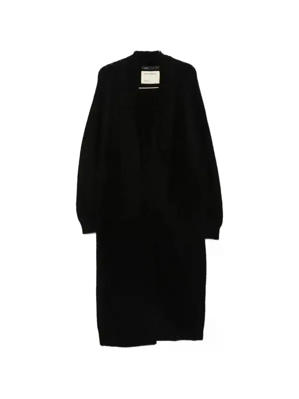 Frenckenberger Ribbed-knit Long-line Cardigan