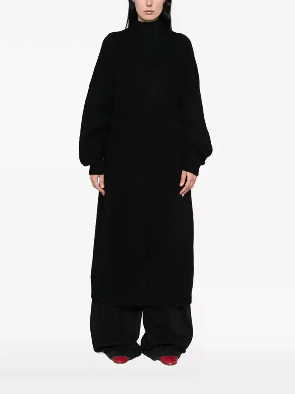 Frenckenberger Ribbed-knit Long-line Cardigan