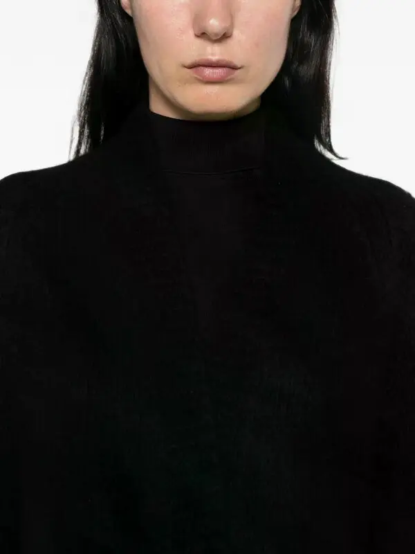 Frenckenberger Ribbed-knit Long-line Cardigan