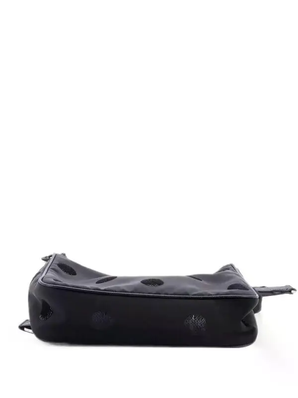 Prada Re-edition 2005 Sequin Embellished Tessuto Small Shoulder Bag - Black