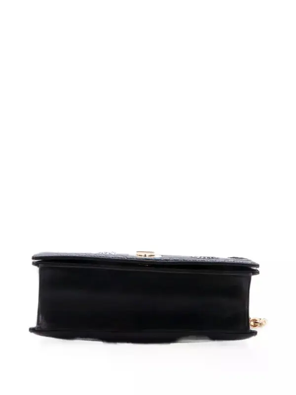 Dior Diorama Flap Bag Patch Embellished Leather Medium Shoulder Bag