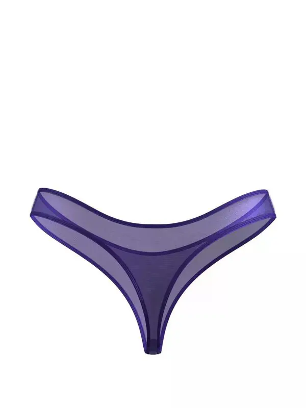 SCANDALE Foil-effect Tulle Thong
