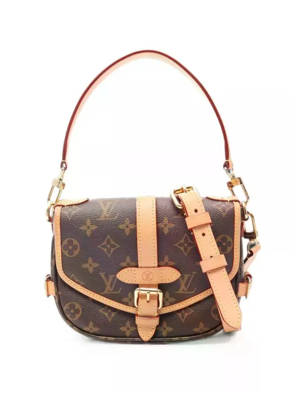 LOUIS VUITTON Saumur Bb Monogram Handbag - Brown