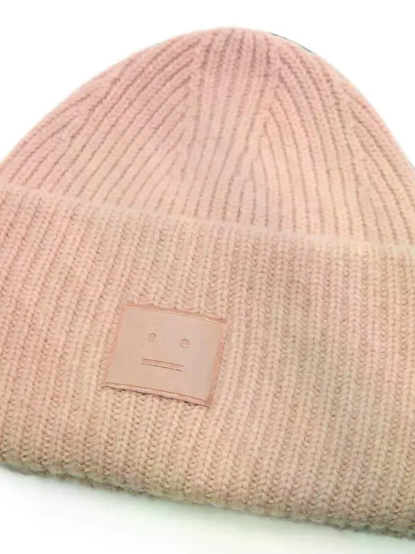 Acne Studios Face Logo Beanie Yak