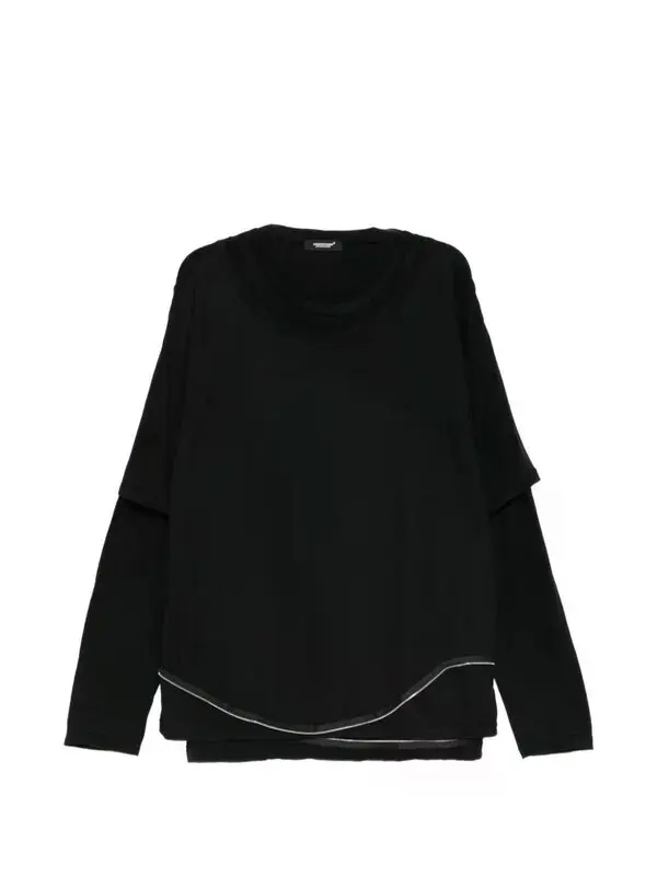 Undercover Zip-detail Asymmetrical Long Sleeve T-shirt