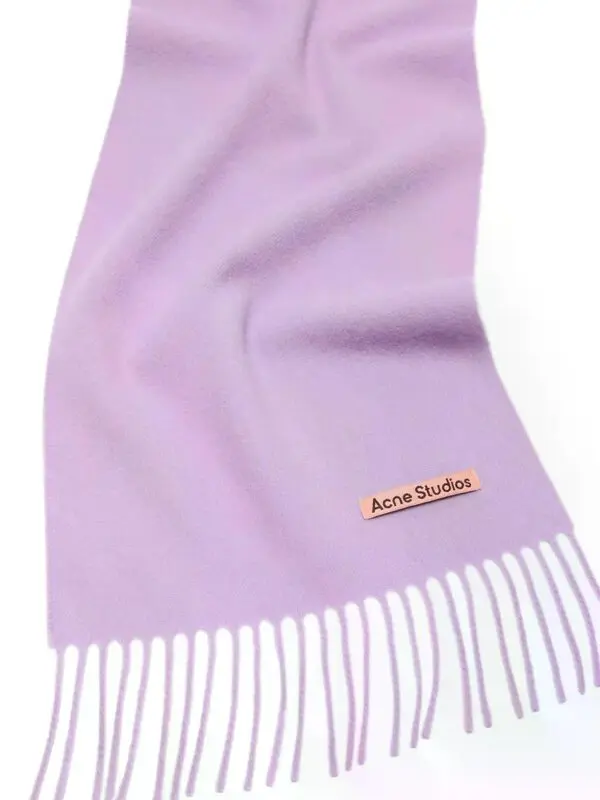 Acne Studios Fringed-edge Scarf - Purple