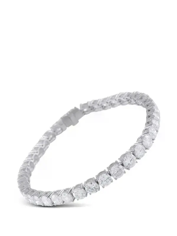 LB EXCLUSIVE Platinum Diamond Tennis Bracelet - Silver