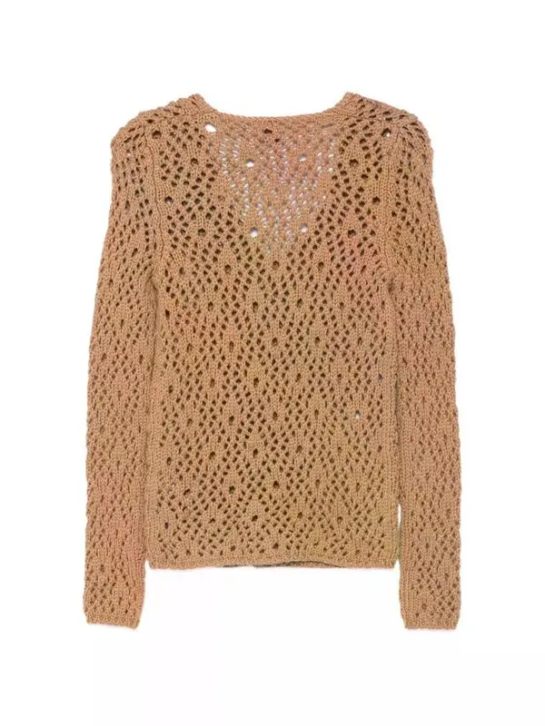 Dolce & Gabbana 2000s Open-knit V-neck Sweater