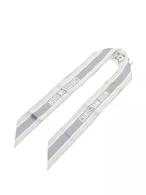 Dior 2010s Mitzah Lucky Star Scarf - White